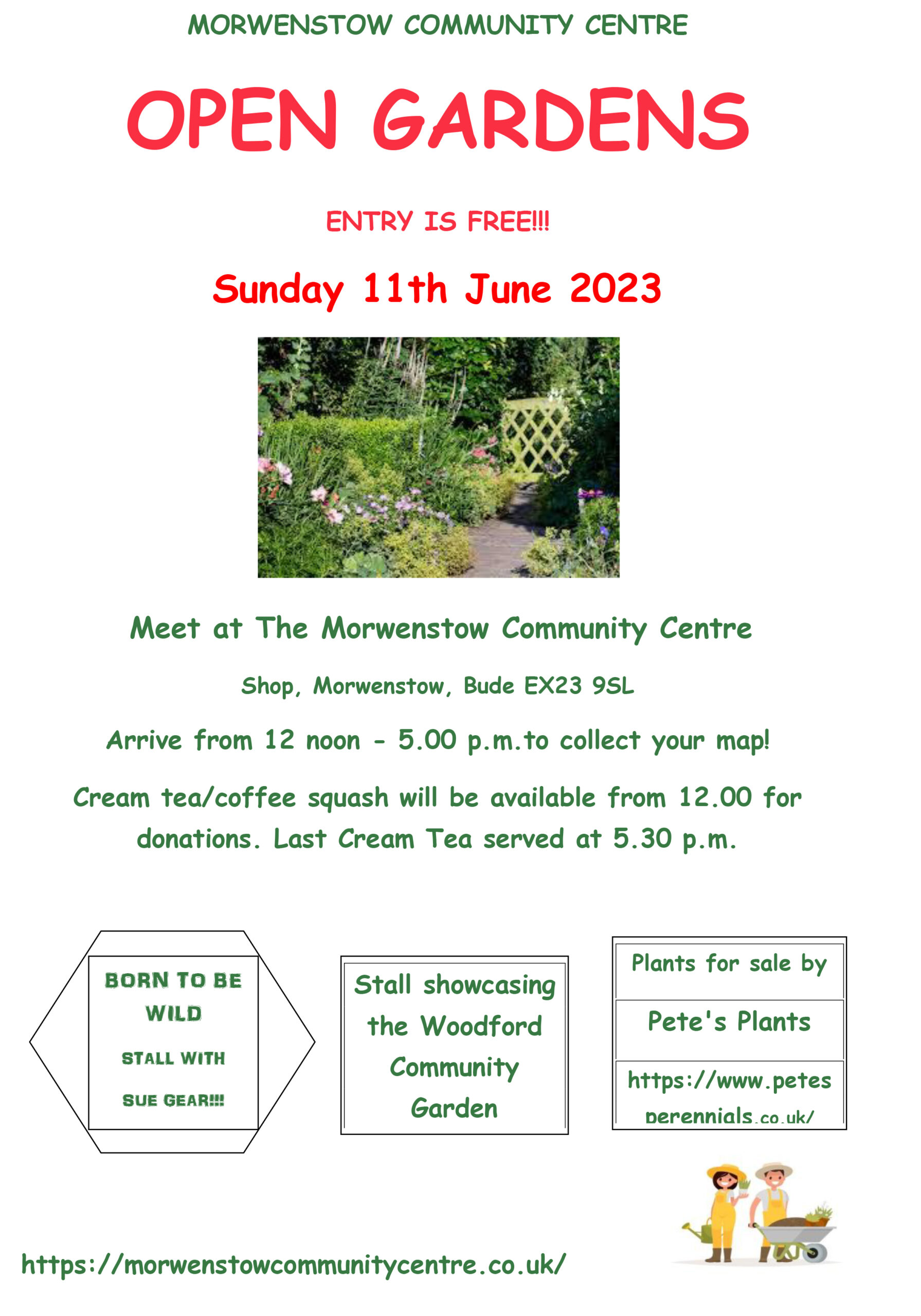 OPEN GARDENS – Sunday 11th June 2023 | Morwenstow Community Centre